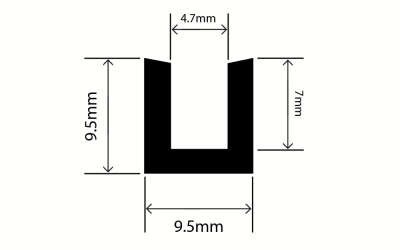 Square U Channels - Solid Rubber | The Rubber Cmpany