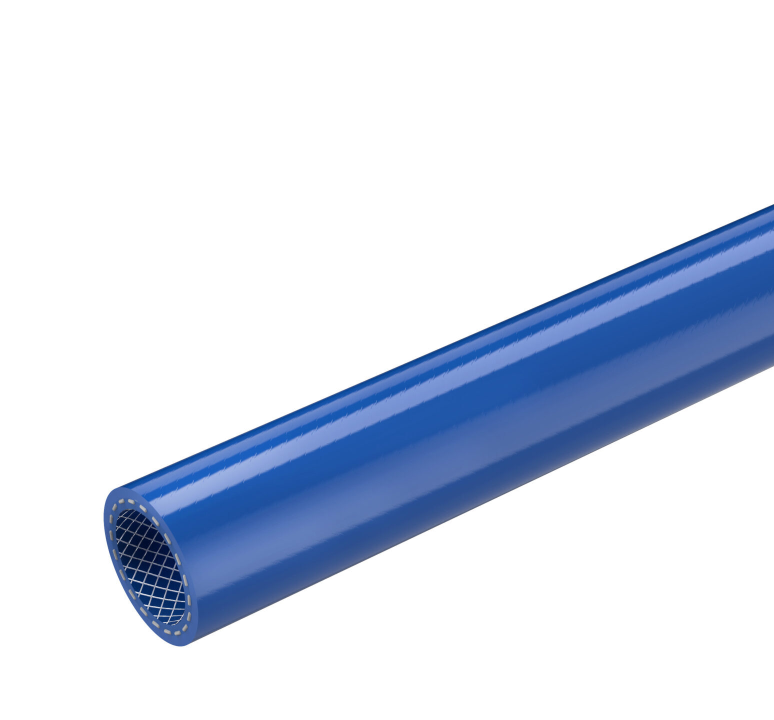 Blue Polyester Yarn Reinforced TPU Hose - The Rubber Company