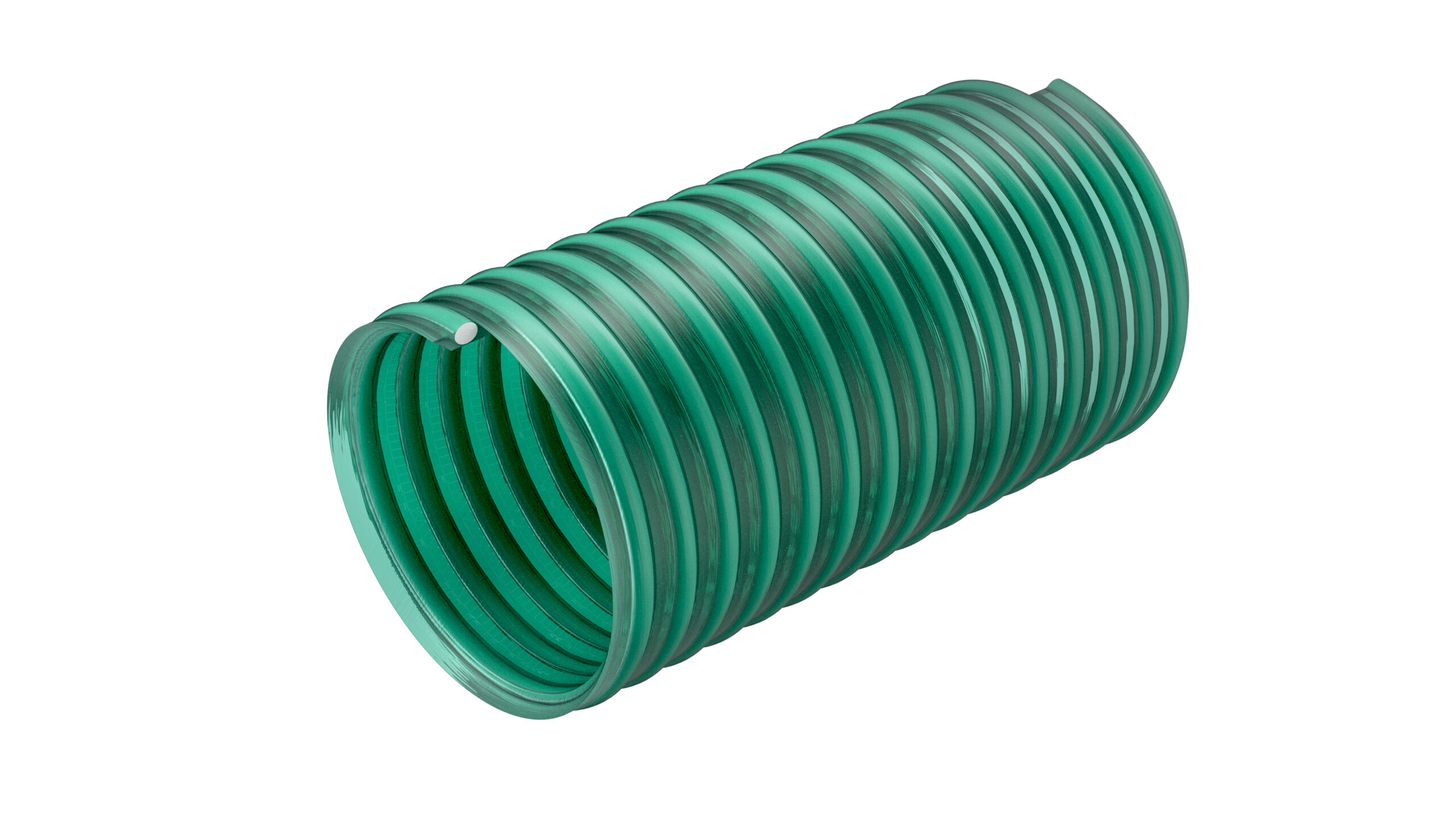 Dark Green Transparent Superelastic PVC-P Spiral Hose - The Rubber Company
