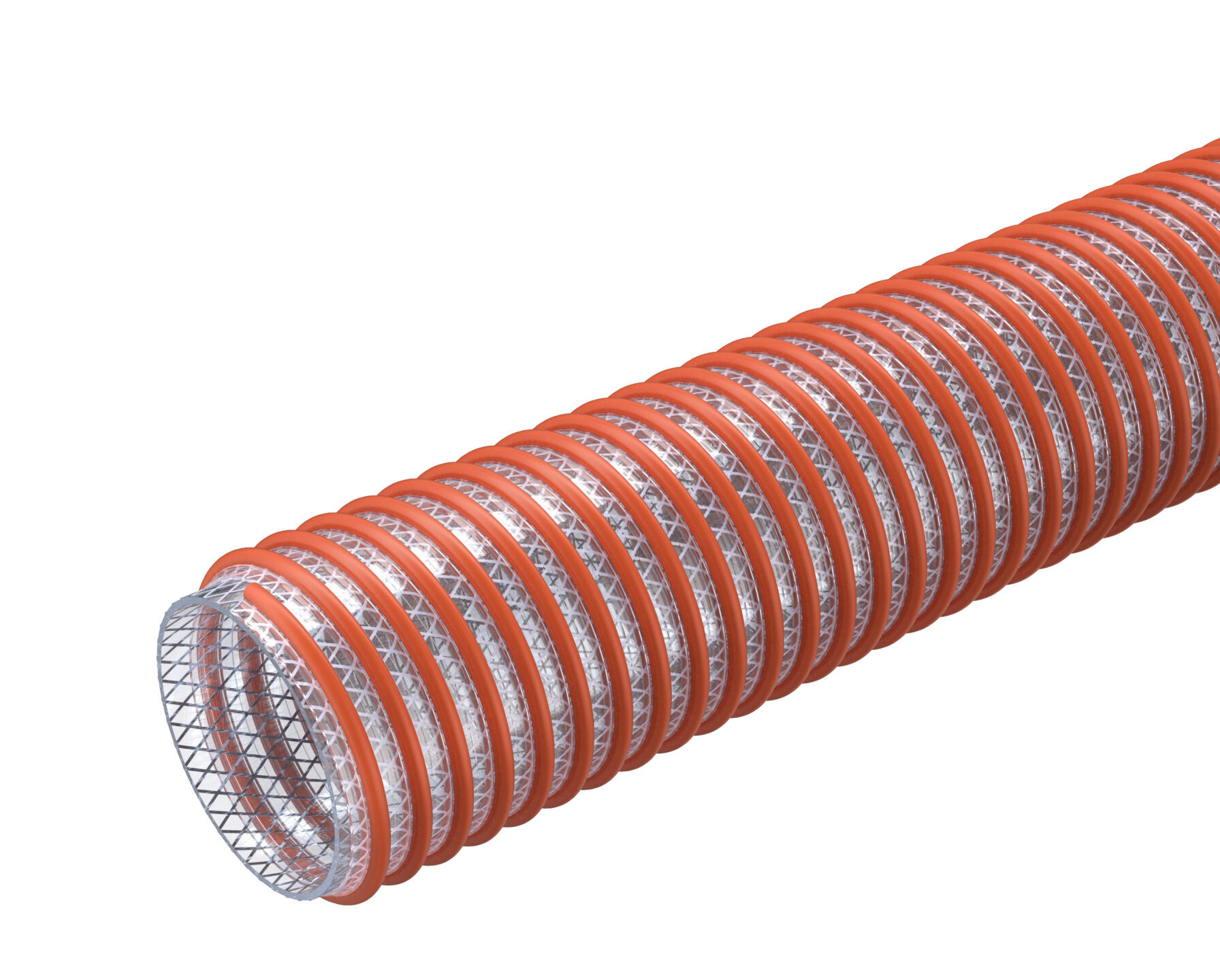 Transparent/Orange CoilPress Water Hose - The Rubber Company