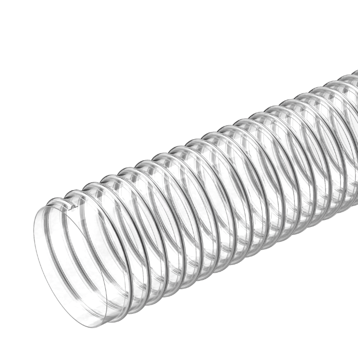 Transparent TPU Steel Spiral Food Hose 0.9 - The Rubber Company